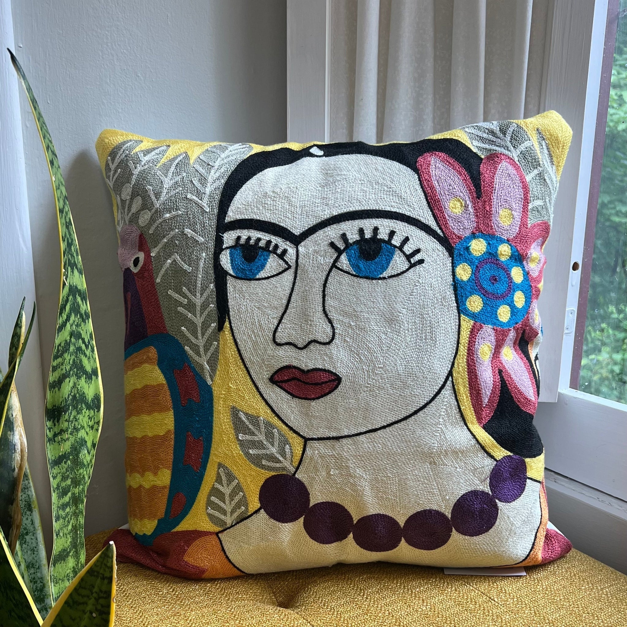 Set of Three Frida Kahlo Inspired Pillow Covers – Quarter Moon Bazaar